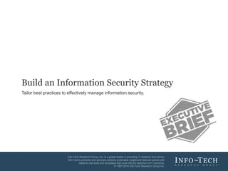 Build an Information Security Strategy | PPTX