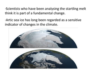 Record minimum for artic sea ice | PPT
