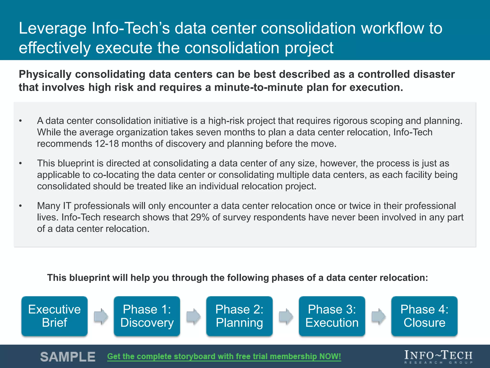 Craft an End-to-End Data Center Consolidation Strategy to Maximize ...