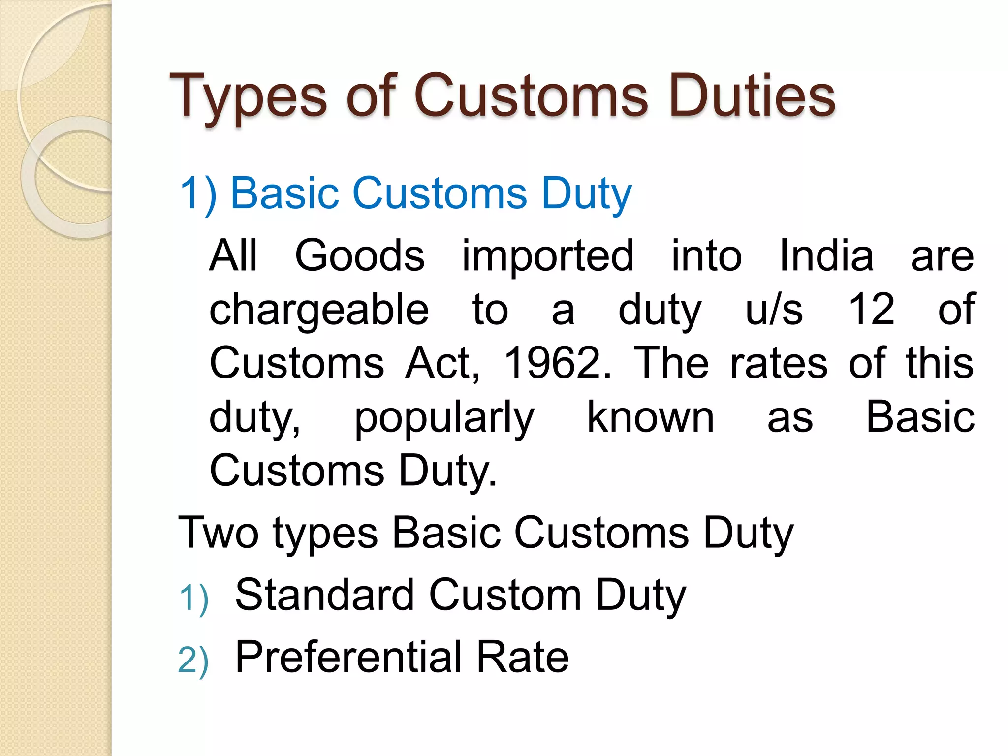 Customs duty | PPTX