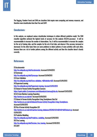 Data Analysis. Predictive Analysis. Activity Prediction that a subject performs based in ...