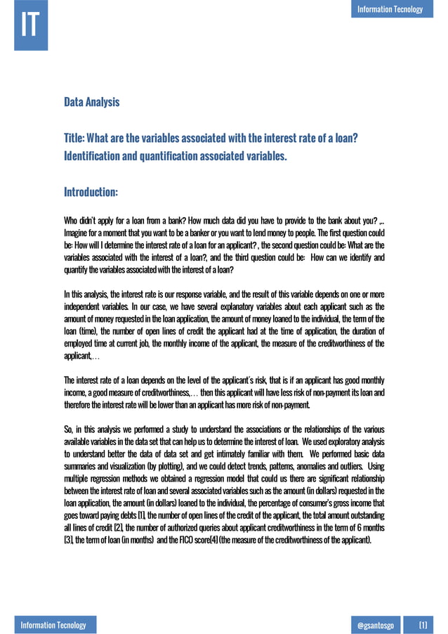 Data Analysis. Regression. LendingClub Loans | PDF