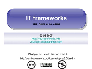 IT frameworks | PPT