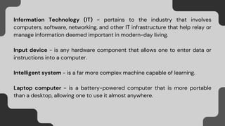 INFORMATION TECHNOLOGY group 1. charesss | PDF