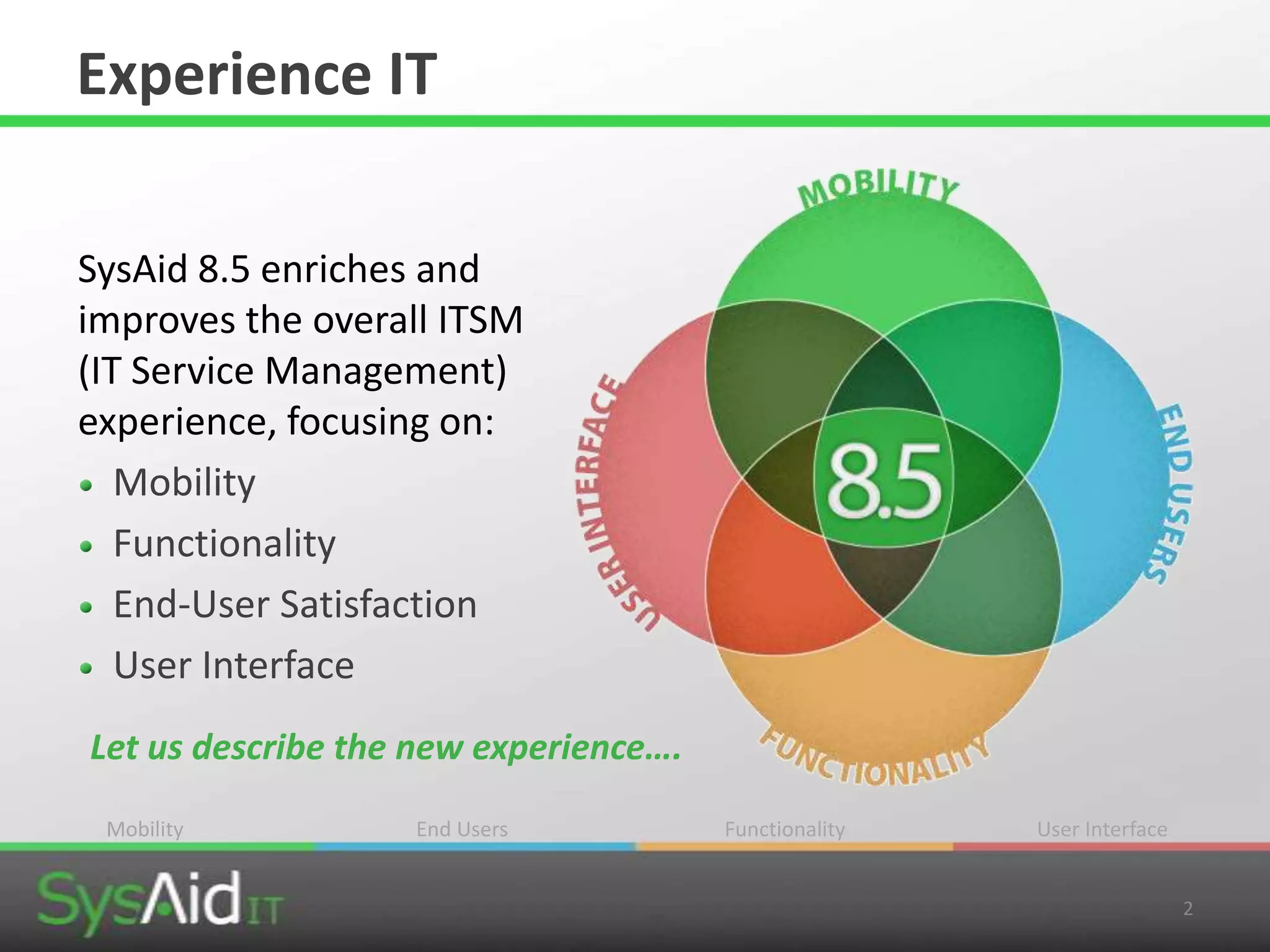 SysAid IT 8.5 Presentation | PPT