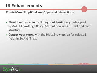 SysAid IT 8.5 Presentation | PPT