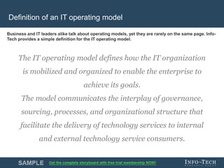 Optimize the IT Operating Model | PPT