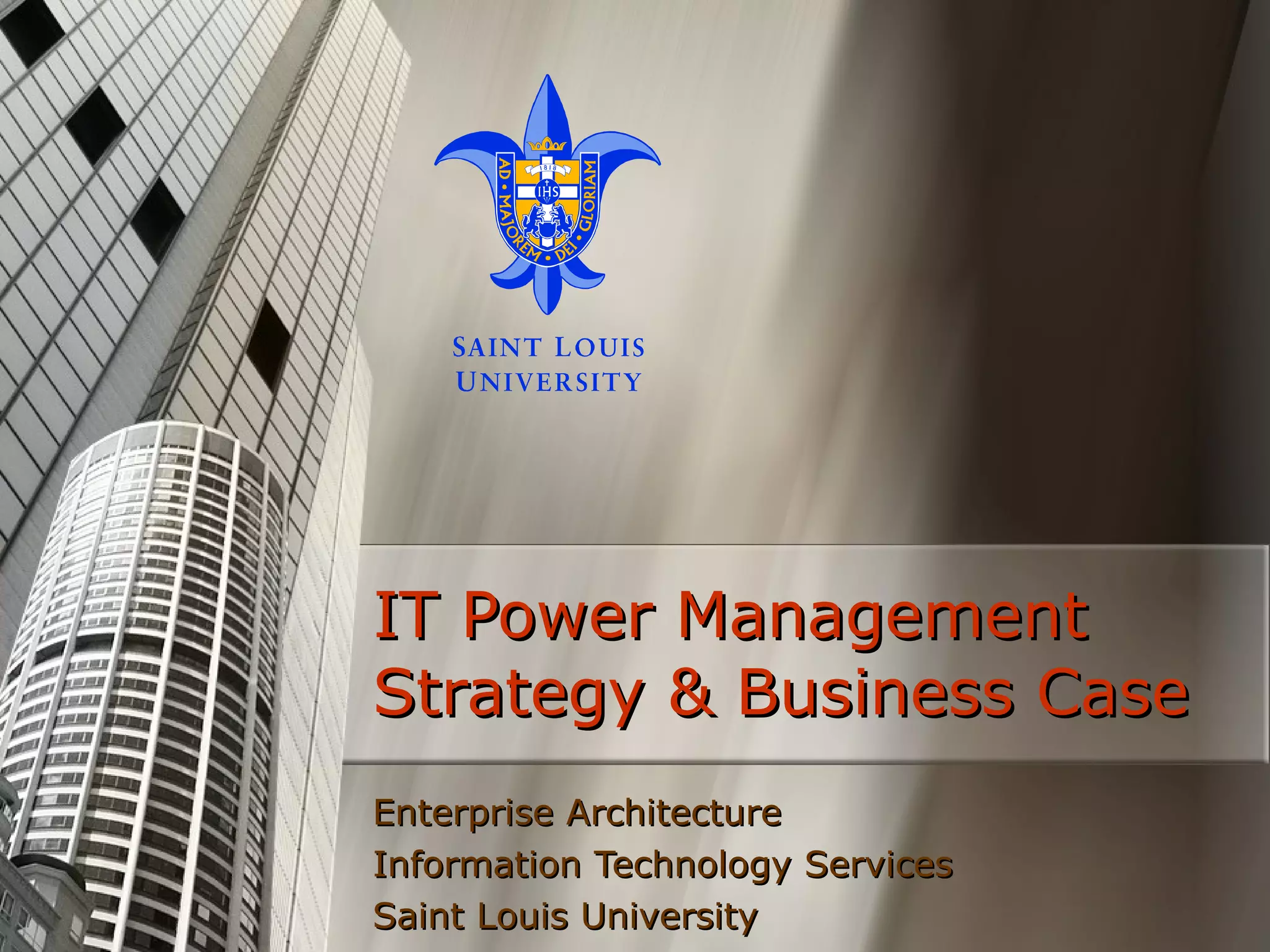 IT Power Management Strategy | PPS