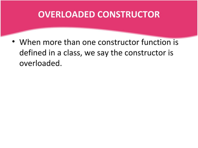 Constructor And Destructor Object Oriented Programming Ppt 2433