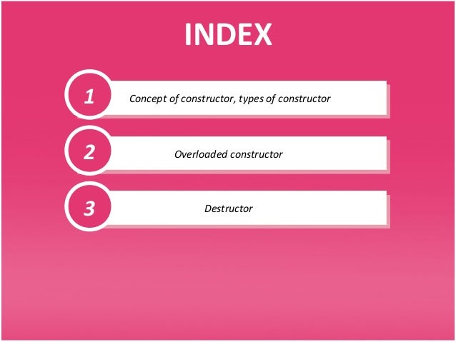 Constructor And Destructor Object Oriented Programming