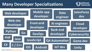 IT Professions and How to Become a Developer | PPT