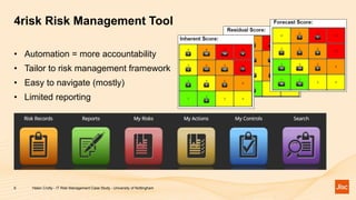 IT Risk Management Case Study - University of Nottingham | PPTX