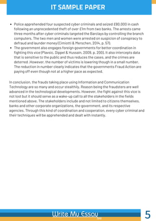 IT Sample Paper | PDF