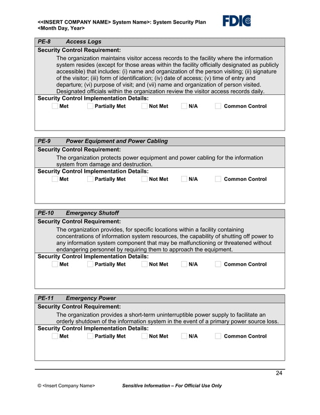 It security-plan-template | DOC | Operating Systems | Computer Software ...