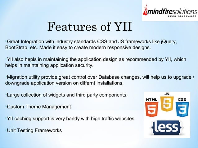 Introduction to YII framework | PPT | Web Development | Internet