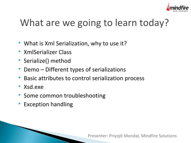 It Seminar Xml Serialization Ppt