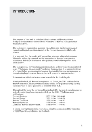 IT SERVICE MANAGEMENT FOUNDATION PRACTICE QUESTIONS | PDF
