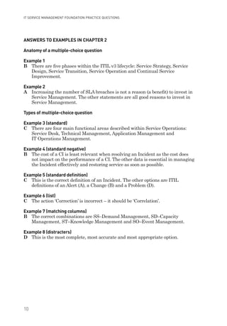 IT SERVICE MANAGEMENT FOUNDATION PRACTICE QUESTIONS | PDF