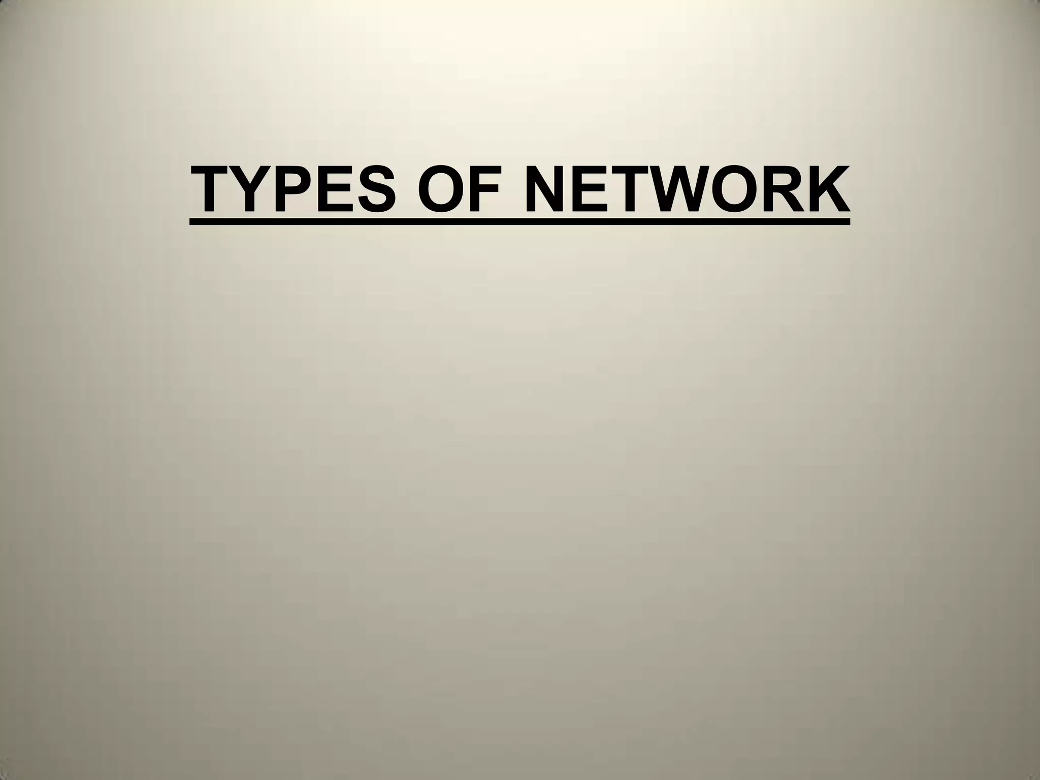types of network | PPTX | Computer Networking | Computing