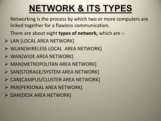 types of network | PPTX | Computer Networking | Computing