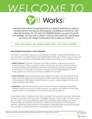 It Works Compensation Plan | PDF