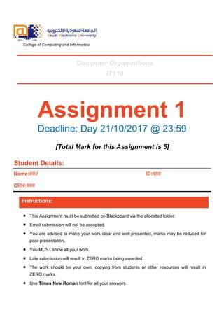 It110 assignment-1 answer key | PDF