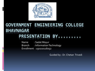It 150210116052 project | PPT