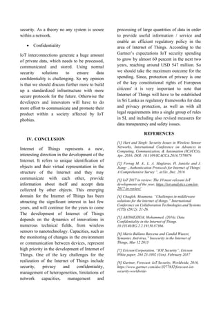 Security Aspects in IoT - A Review | PDF