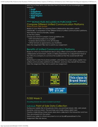 IT/200 ENTIRE CLASS UOP TUTORIALS | PDF