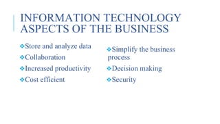 Information Technology Project to Create a Business | PPT