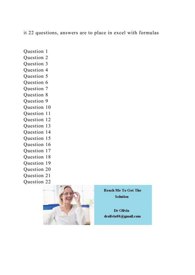 It 22 Questions Answers Are To Place In Excel With Formulas Q docx it-22-questions-answers-are-to-place-in-excel-with-formulas-q-docx