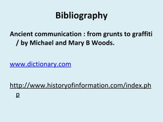 The History of Communication | PPT