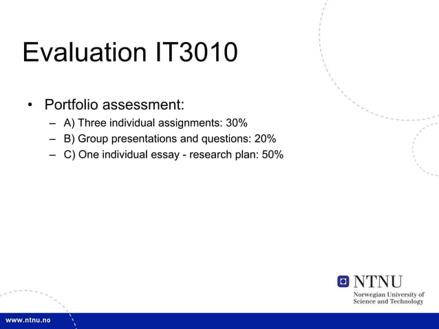 IT 3010 Lecture 1 Introduction | PPTX