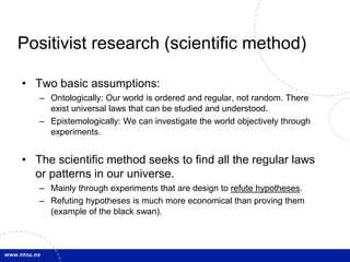 IT3010 Lecture-7 Research Paradigms | PPTX