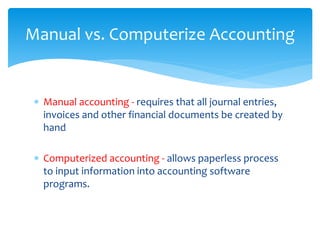 It 302 computerized accounting (week 1) - sharifah | PPT