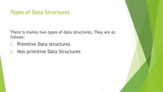 Types OF Data Structures | PPTX