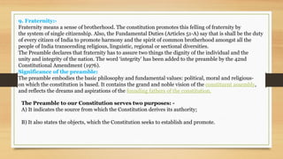 The Preamble Constitution of India k | PPT