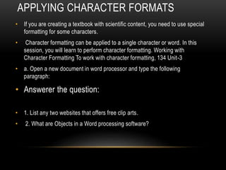 Word Processing (Intermediate) | PPTX