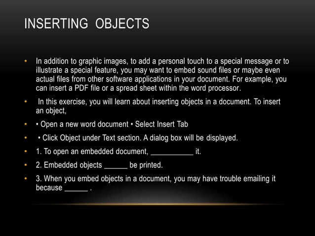 Word Processing (Intermediate) | PPTX