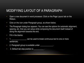 Word Processing (Intermediate) | PPTX