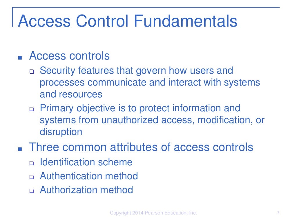 Chapter 9: Access Control Management