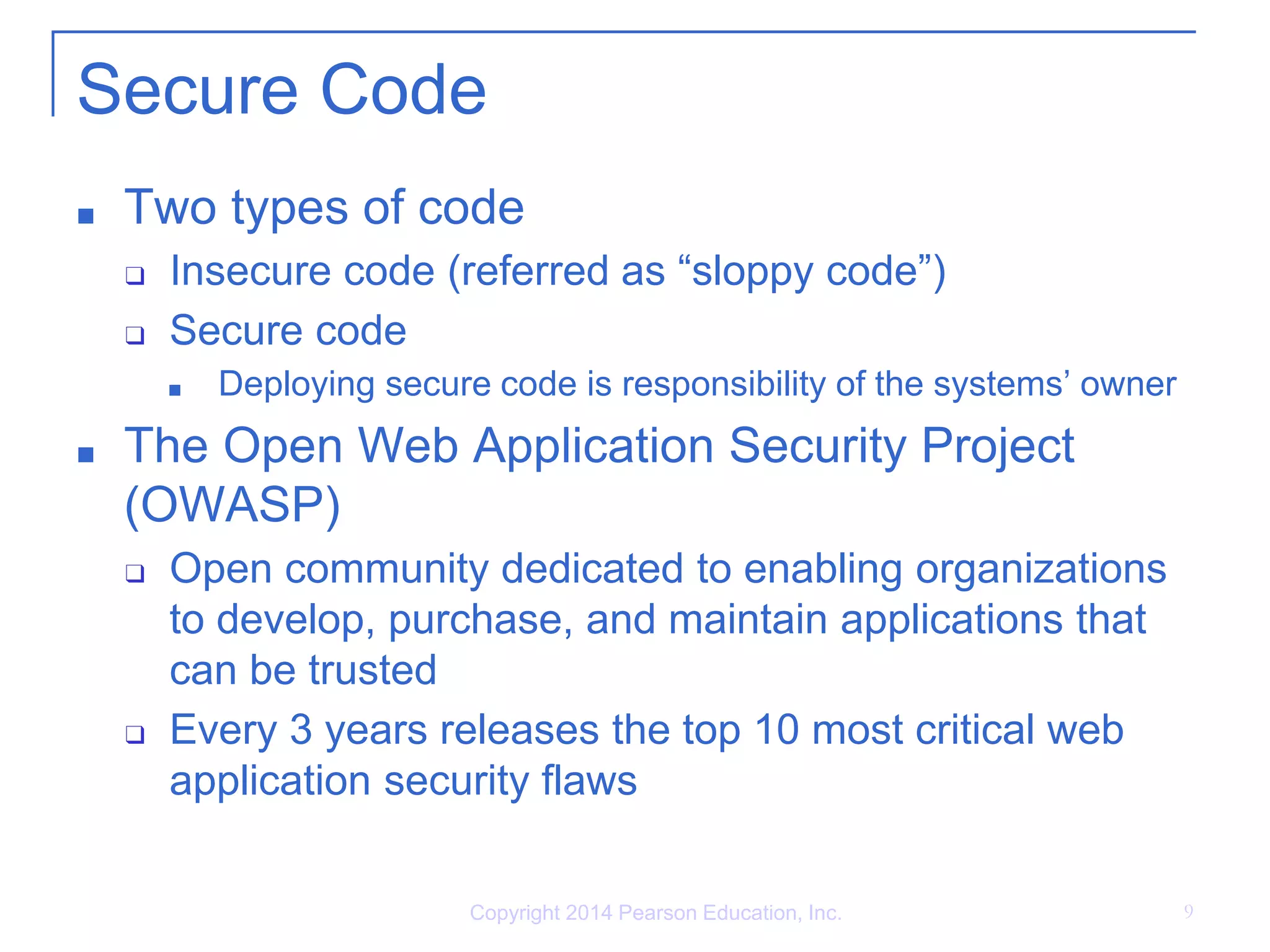 Chapter 10: Information Systems Acquisition, Development, and ...