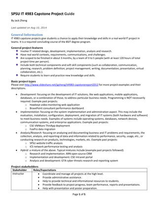 KSU IT4983 Capstone Projects Report 2017 Update | PDF