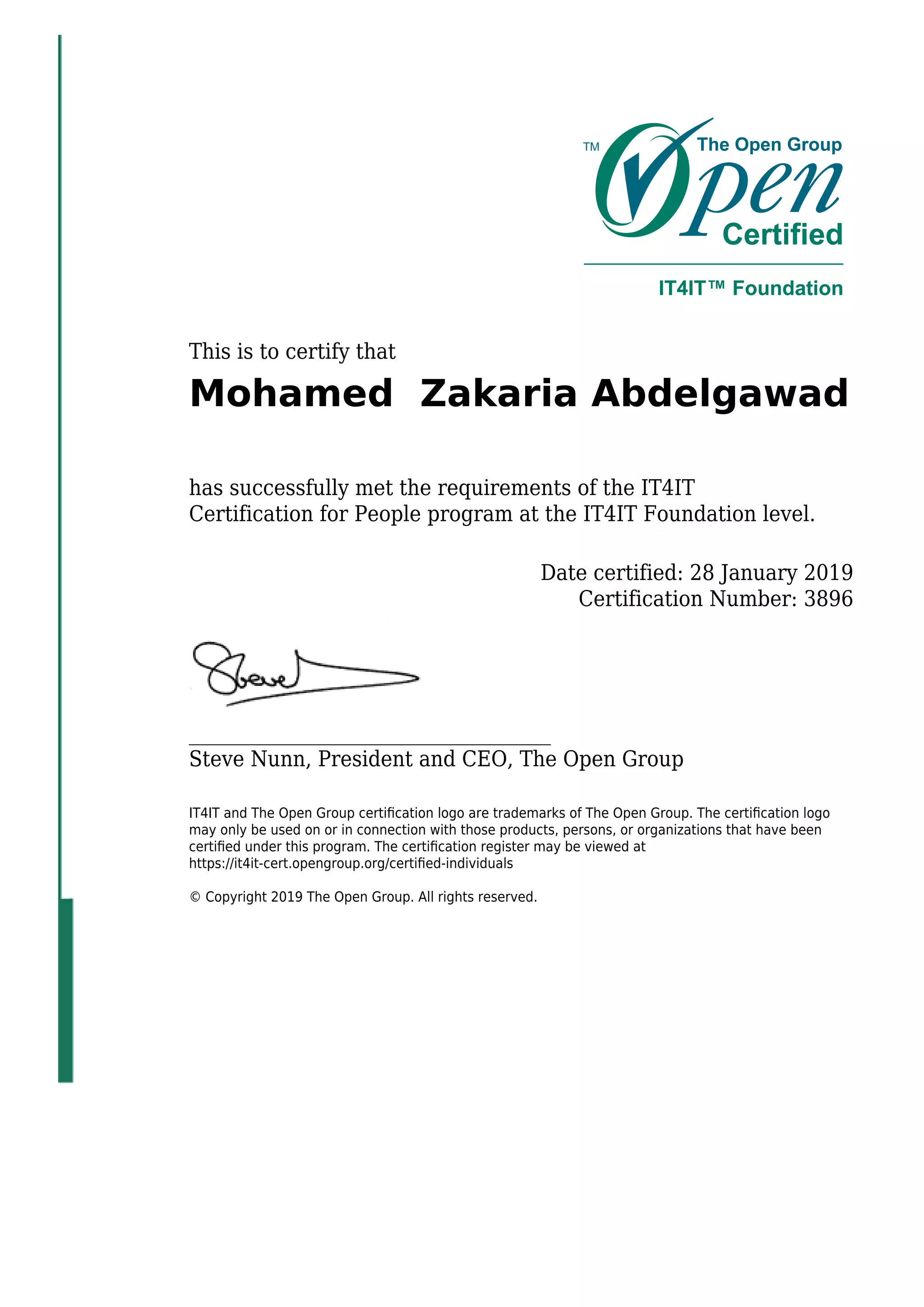 IT4IT Foundation Certified | PDF