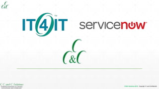 Running the Business of IT on ServiceNow using IT4IT | PPT