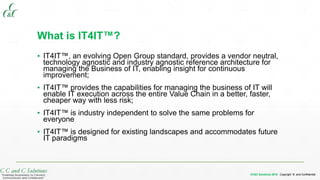 Running the Business of IT on ServiceNow using IT4IT | PPT