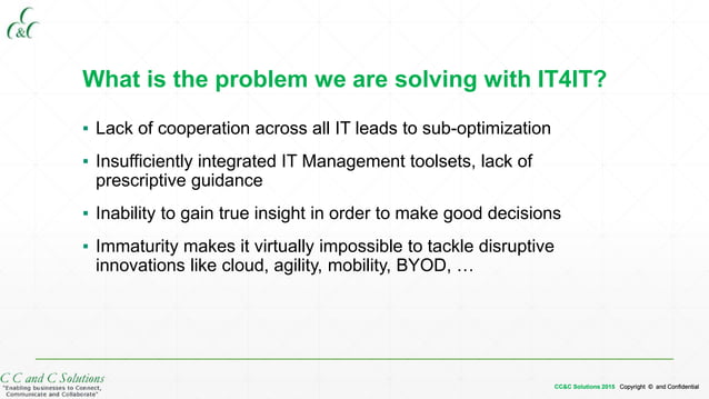 Running the Business of IT on ServiceNow using IT4IT | PPT