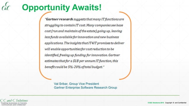 Running the Business of IT on ServiceNow using IT4IT | PPT
