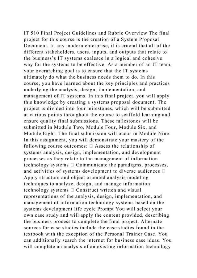 IT 510 Final Project Guidelines and Rubric Overview The final projec.docx