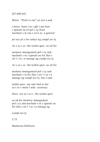 IT 600 Final Project Guidelines and Rubric Overview.docx